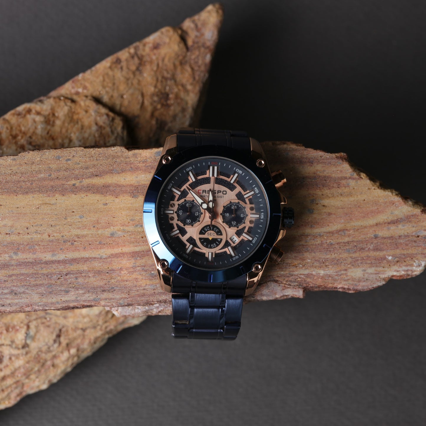 Azure Titan - Rose Gold Dial Watch – watchheaven.pk